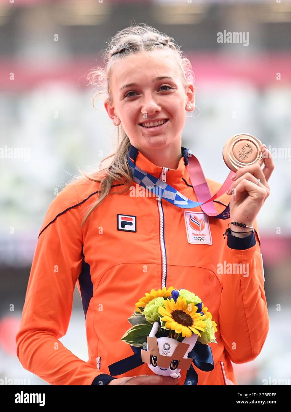 Tokyo, Japan. 4th Aug, 2021. Femke Bol of the Netherlands reacts during ...