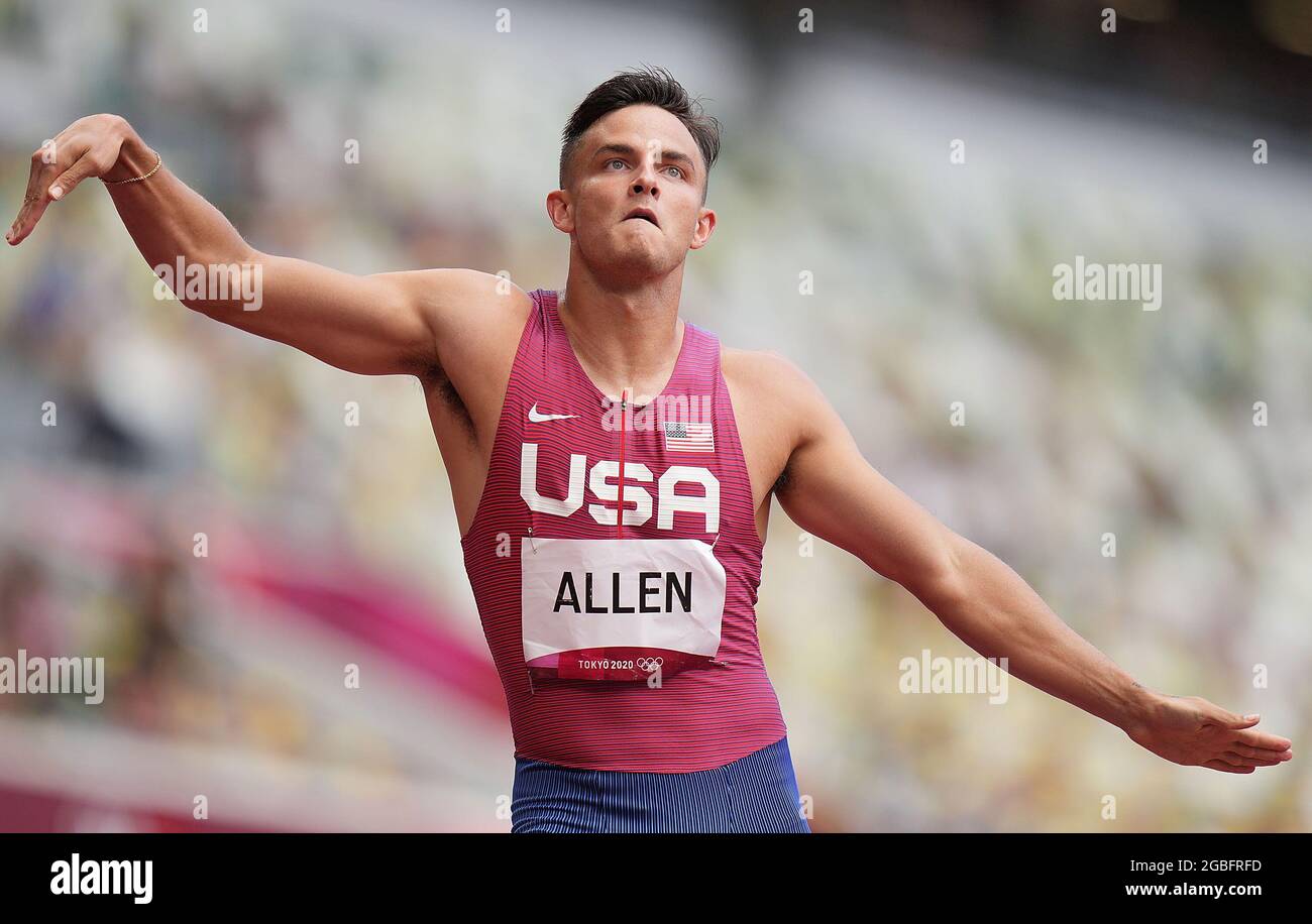 Tokyo, Japan. 4th Aug, 2021. Devon Allen of the United States competes ...