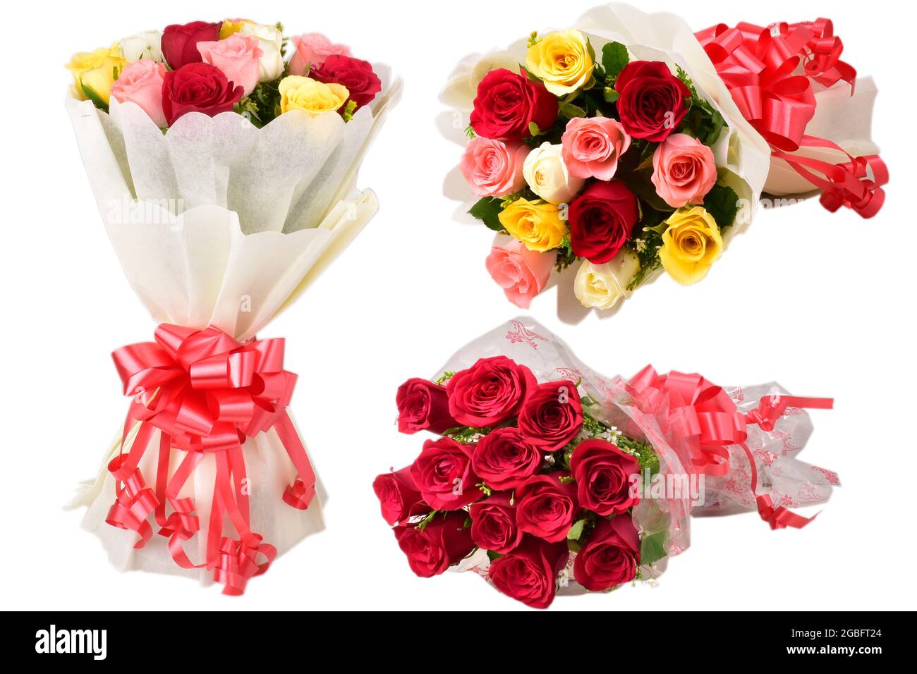 Red flowers on path Cut Out Stock Images & Pictures - Alamy