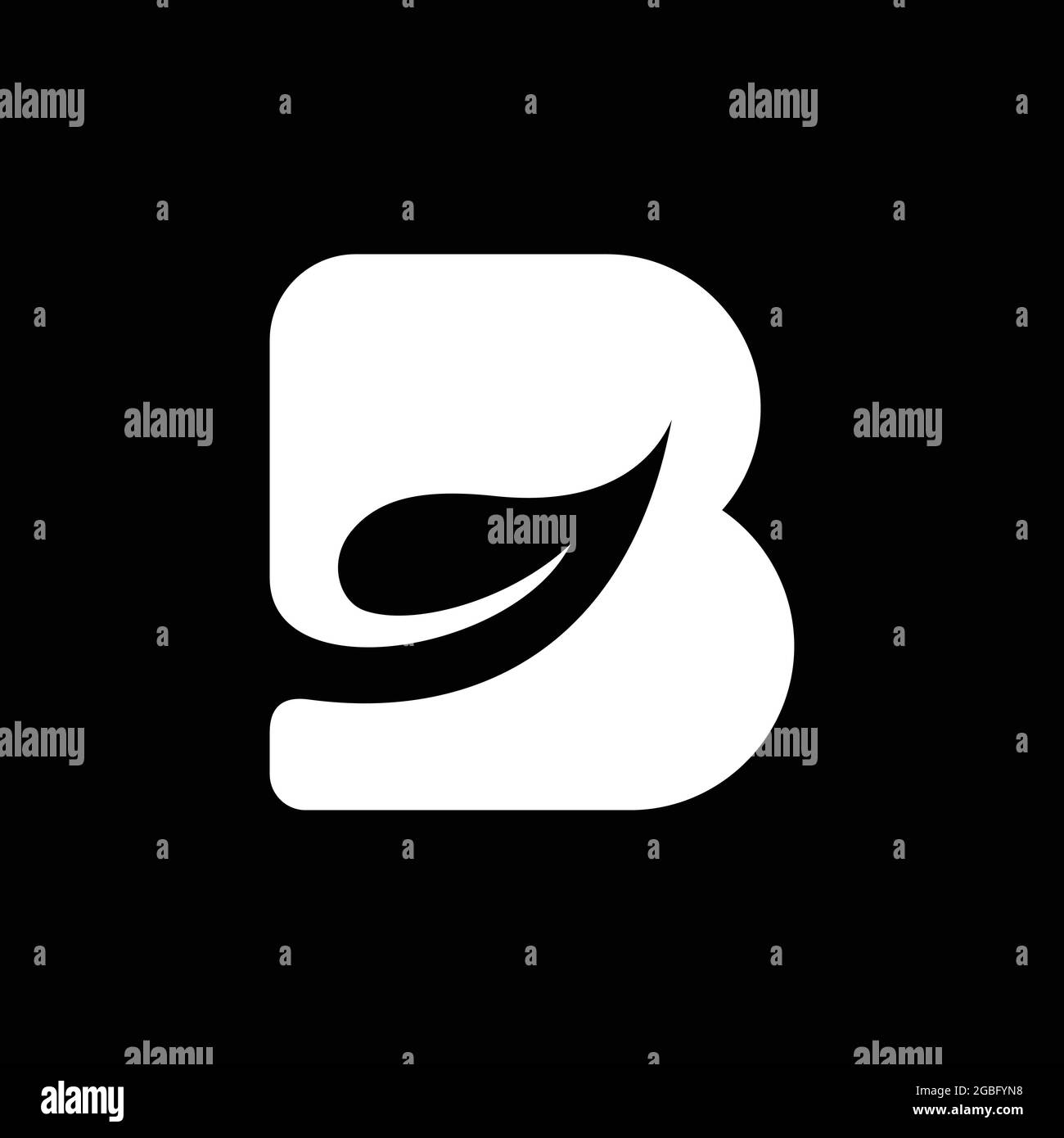 Letter green eco logo Black and White Stock Photos & Images - Alamy