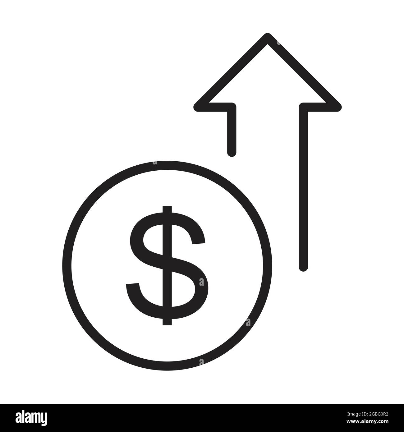 growth profit icon vector business and finance concept for graphic design, logo, web site ...