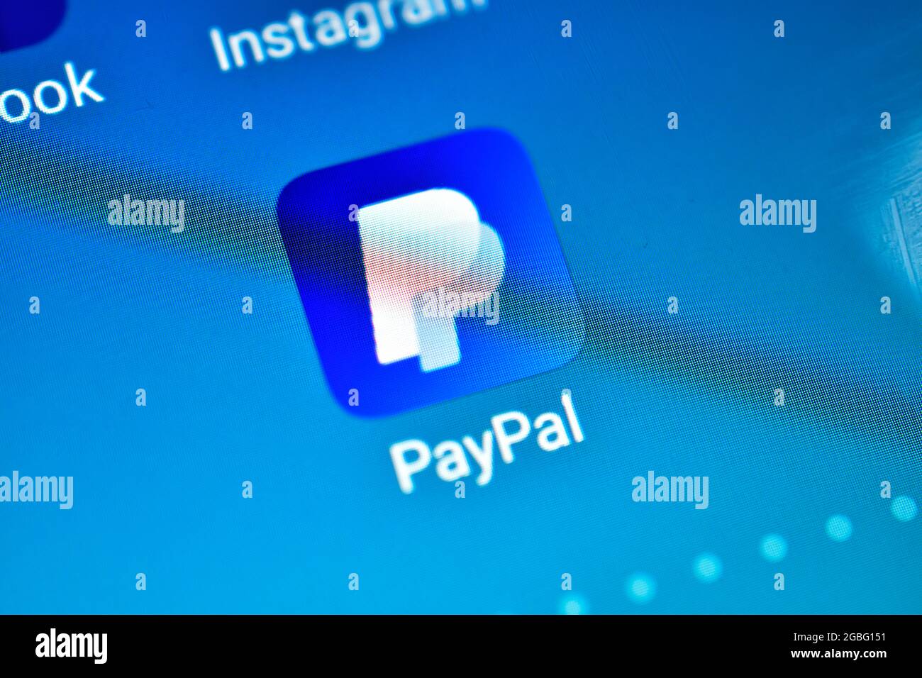 DELHI, INDIA - MAY 27, 2018: PayPal Icon On Smartphone, Closeup Of ...