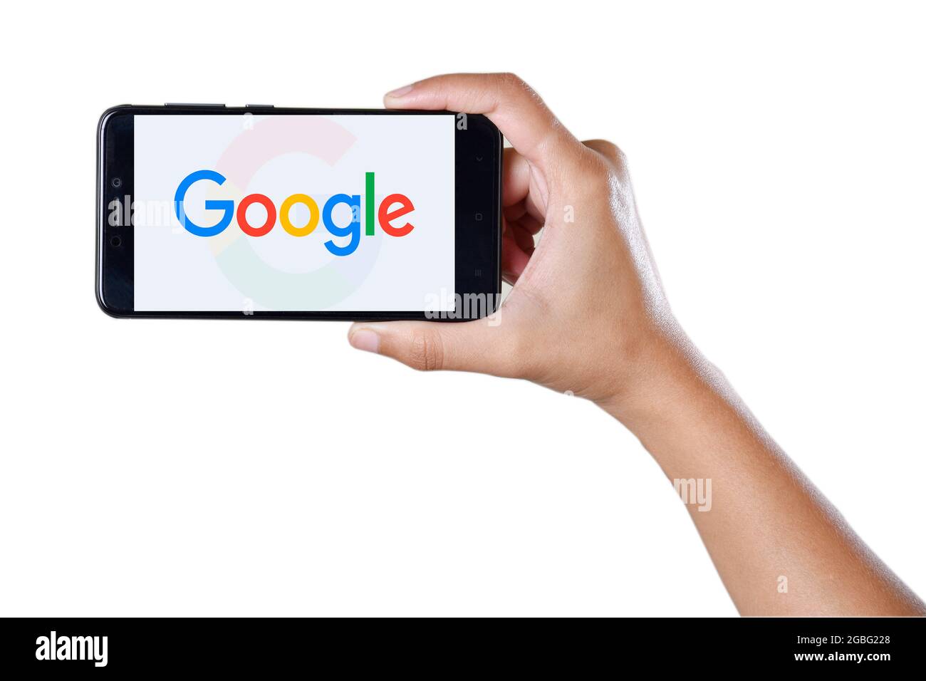 Mumbai , Indian- December 1 2018: Google Logo On Smartphone Isolated On ...