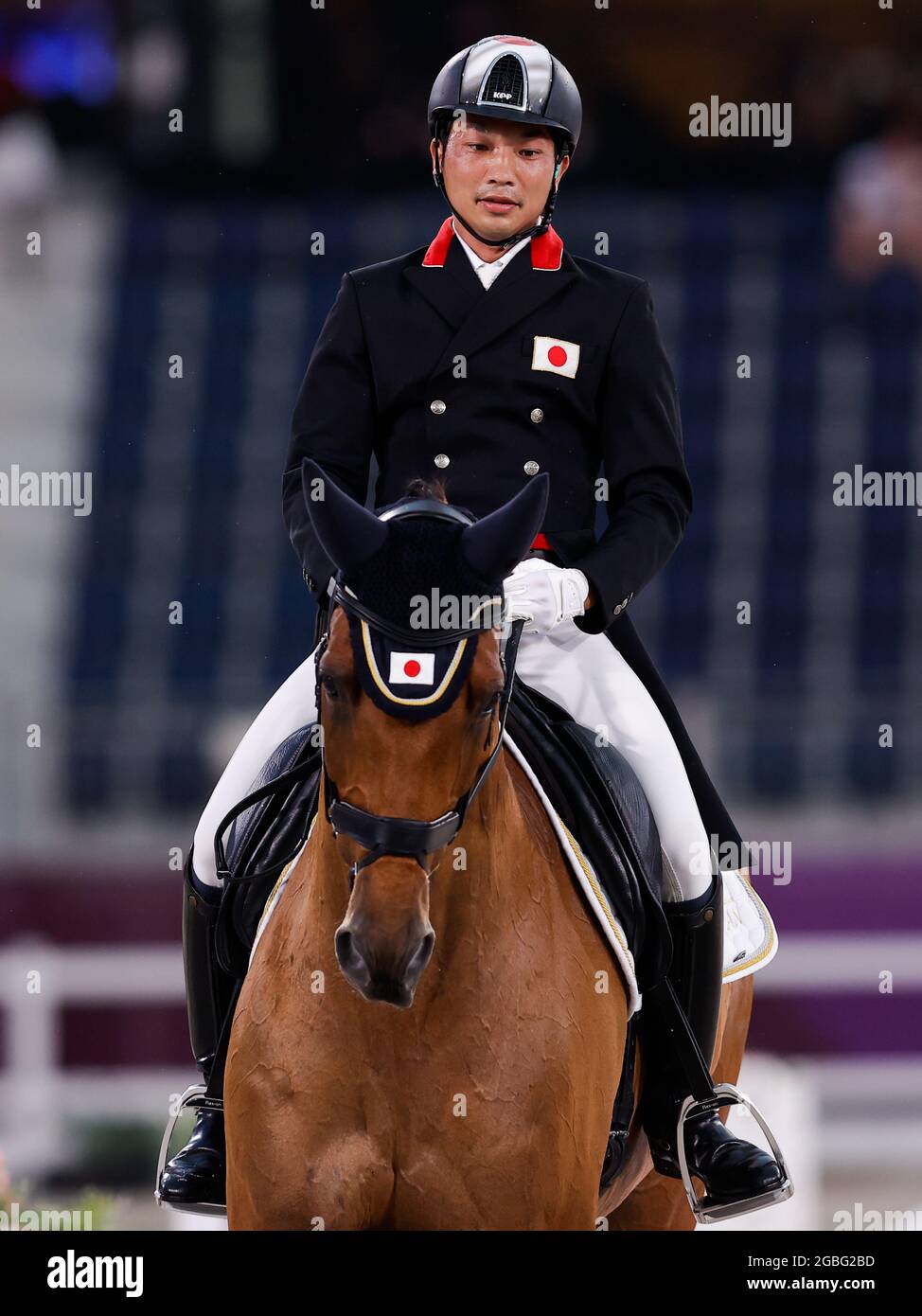 TOKYO, JAPAN - JULY 30: Toshiyuki Tanaka of Japan competing on Eventing ...
