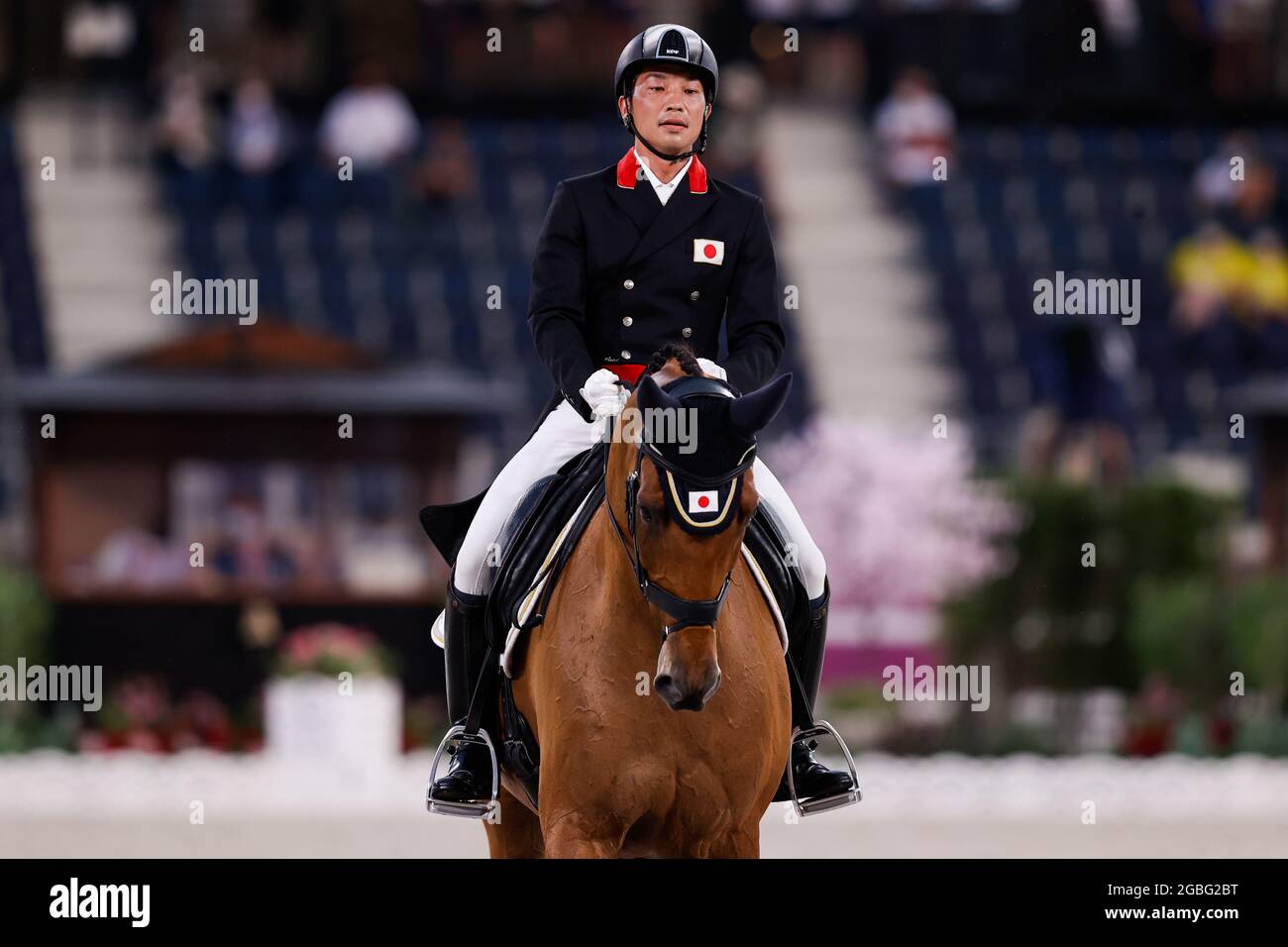 TOKYO, JAPAN - JULY 30: Toshiyuki Tanaka of Japan competing on Eventing ...