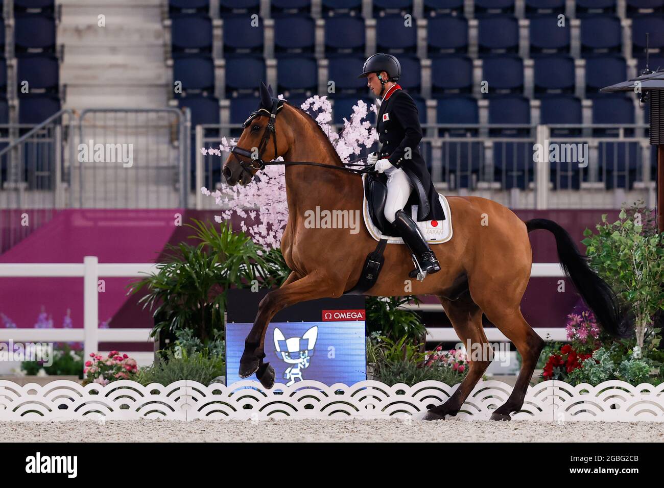 TOKYO, JAPAN - JULY 30: Toshiyuki Tanaka of Japan competing on Eventing ...