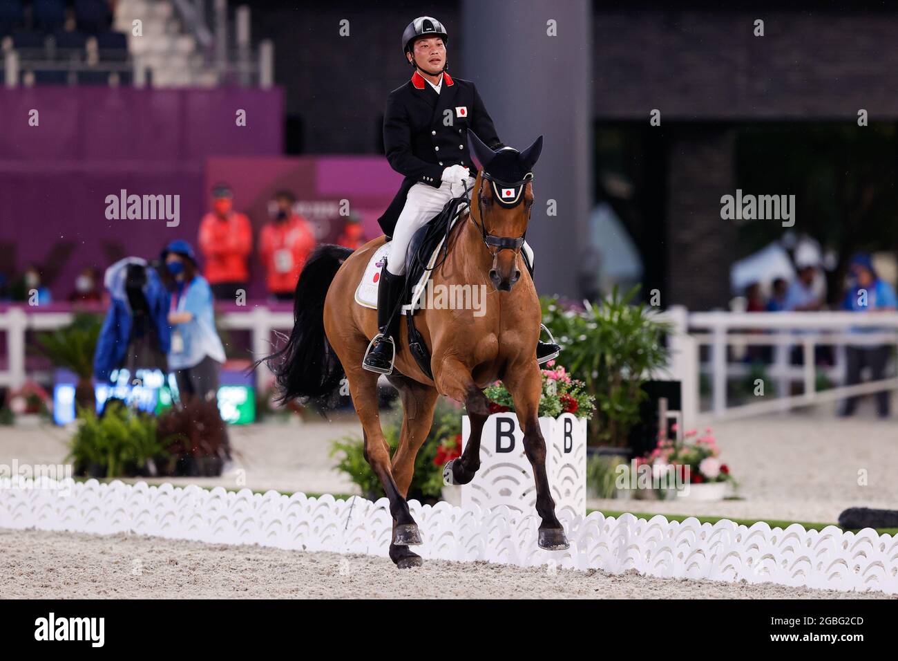 TOKYO, JAPAN - JULY 30: Toshiyuki Tanaka of Japan competing on Eventing ...