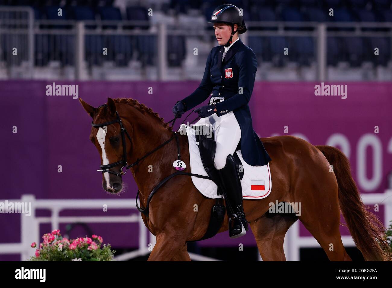 TOKYO, JAPAN - JULY 30: Huadong Sun of China competing on Eventing ...