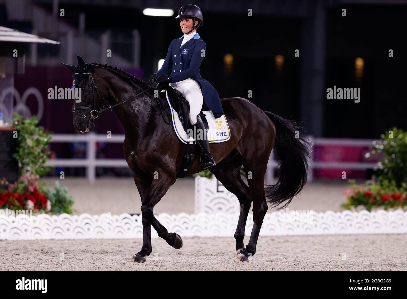 TOKYO, JAPAN - JULY 30: Louise Romeike of Sweden competing on Eventing ...