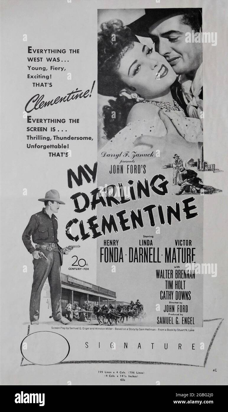 HENRY FONDA as Wyatt Earp VICTOR MATURE as Doc Holliday and LINDA ...