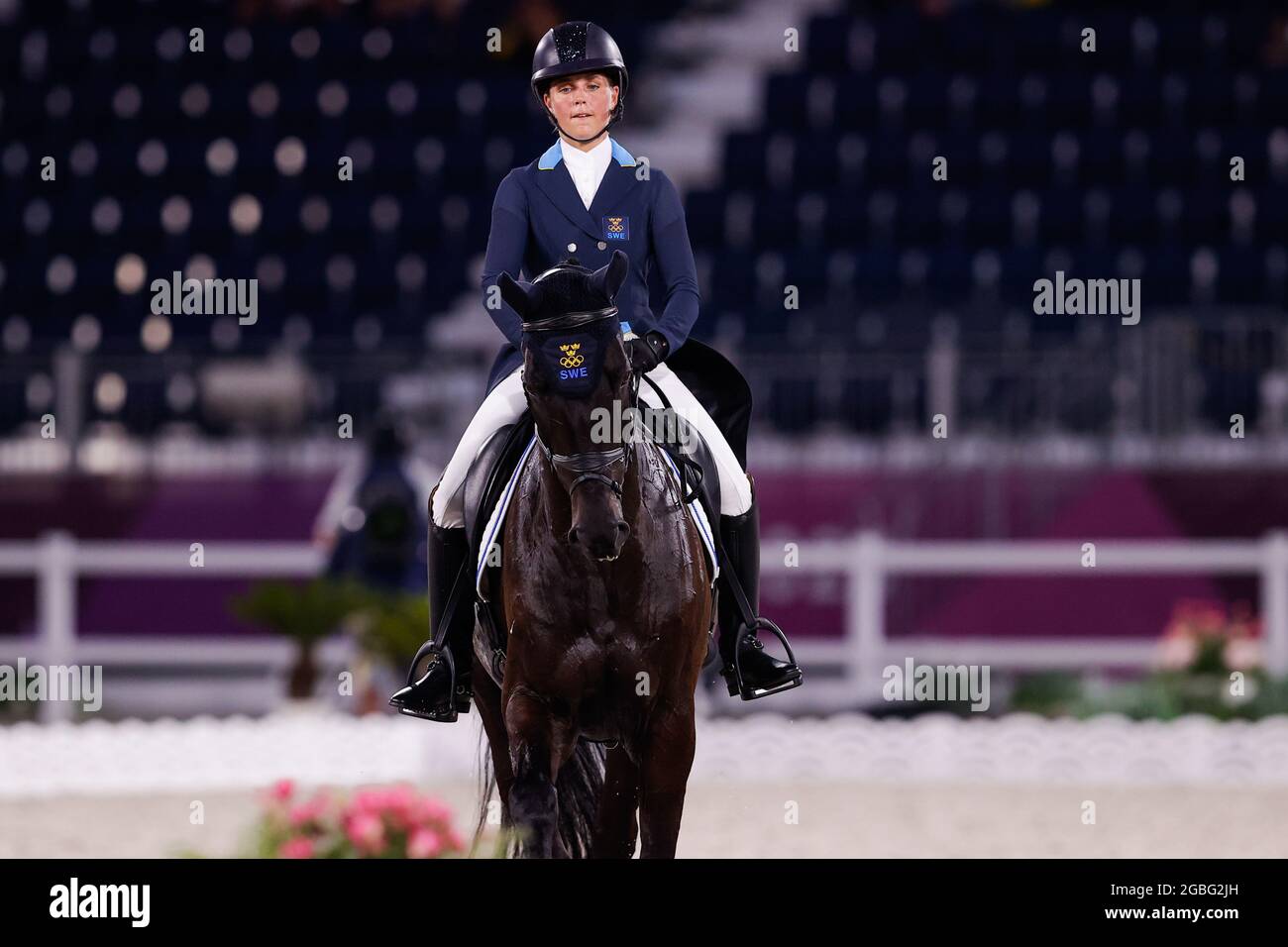 TOKYO, JAPAN - JULY 30: Louise Romeike of Sweden competing on Eventing ...