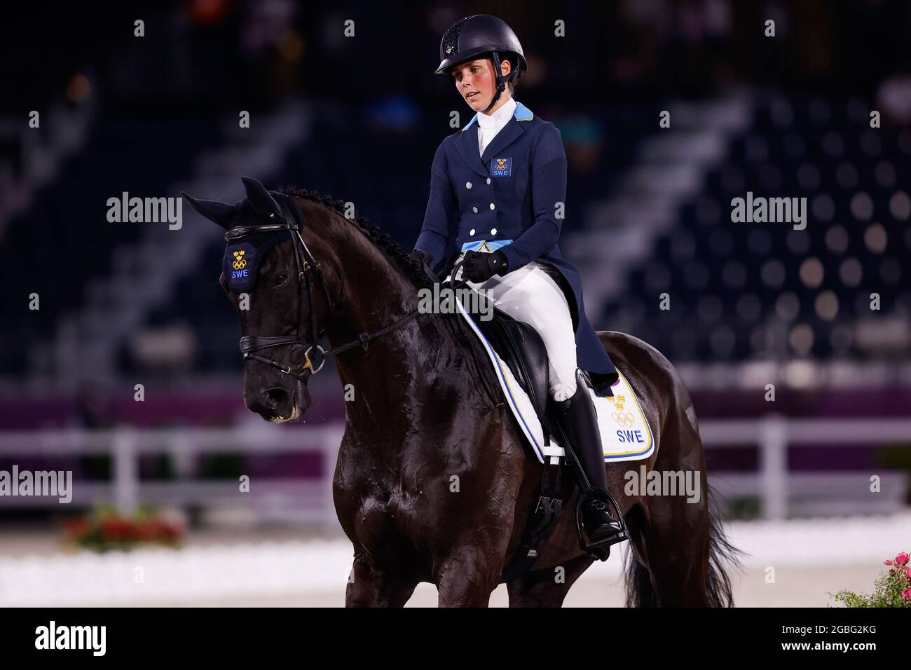TOKYO, JAPAN - JULY 30: Louise Romeike of Sweden competing on Eventing ...
