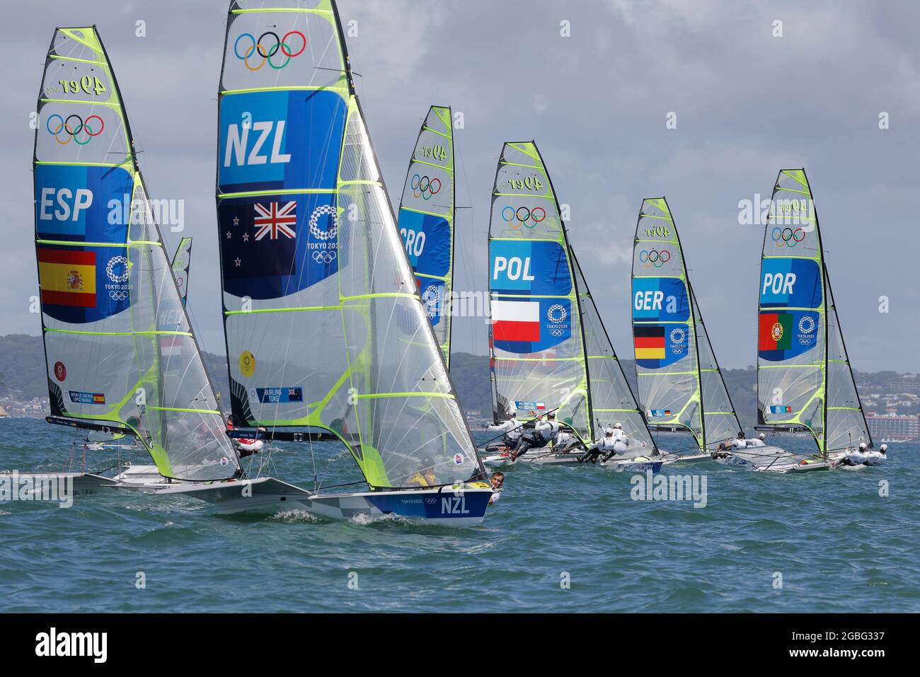 General view of start, AUGUST 3rd, 2021 - Sailing : Men's Skiff - 49er ...