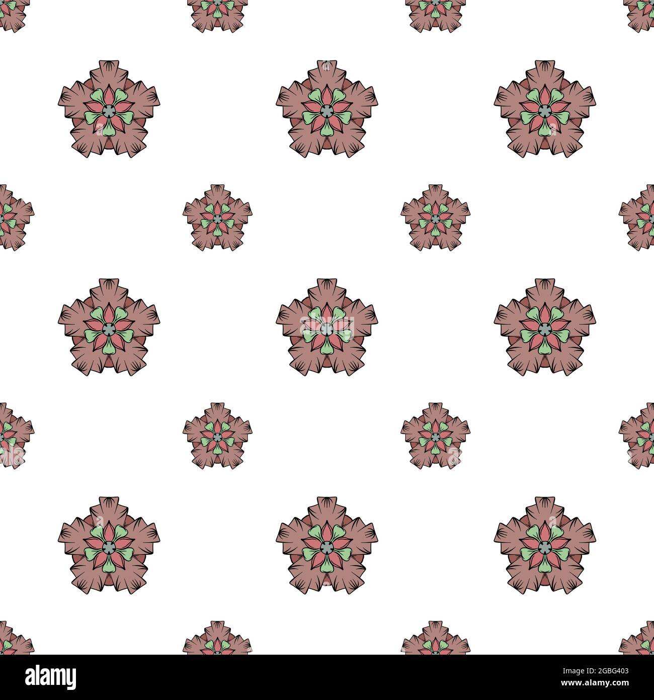 Seamless pattern wallpaper with abstract shapes on a white background ...