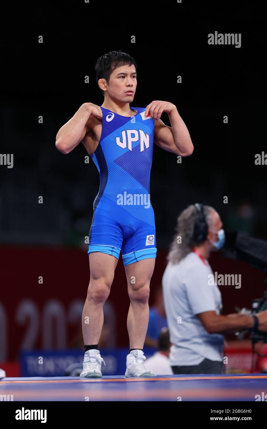 Tokyo, Japan. 4th Aug, 2021. Yuki Takahashi (JPN) Wrestling : Men's Freestyle 57kg 1/8 Final ...