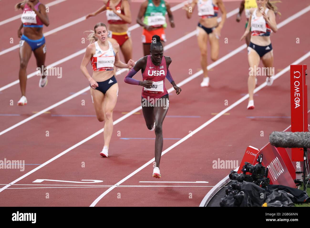 ROGERS Raevyn (USA), HODGKINSON Keely (GBR), and MU Athing (USA) AUGUST ...