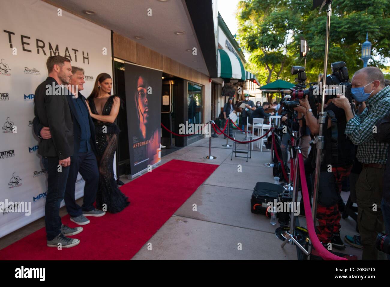 Los Angeles, Ca. 3rd Aug, 2021. Shawn Ashmore, Peter Winther and Ashley ...