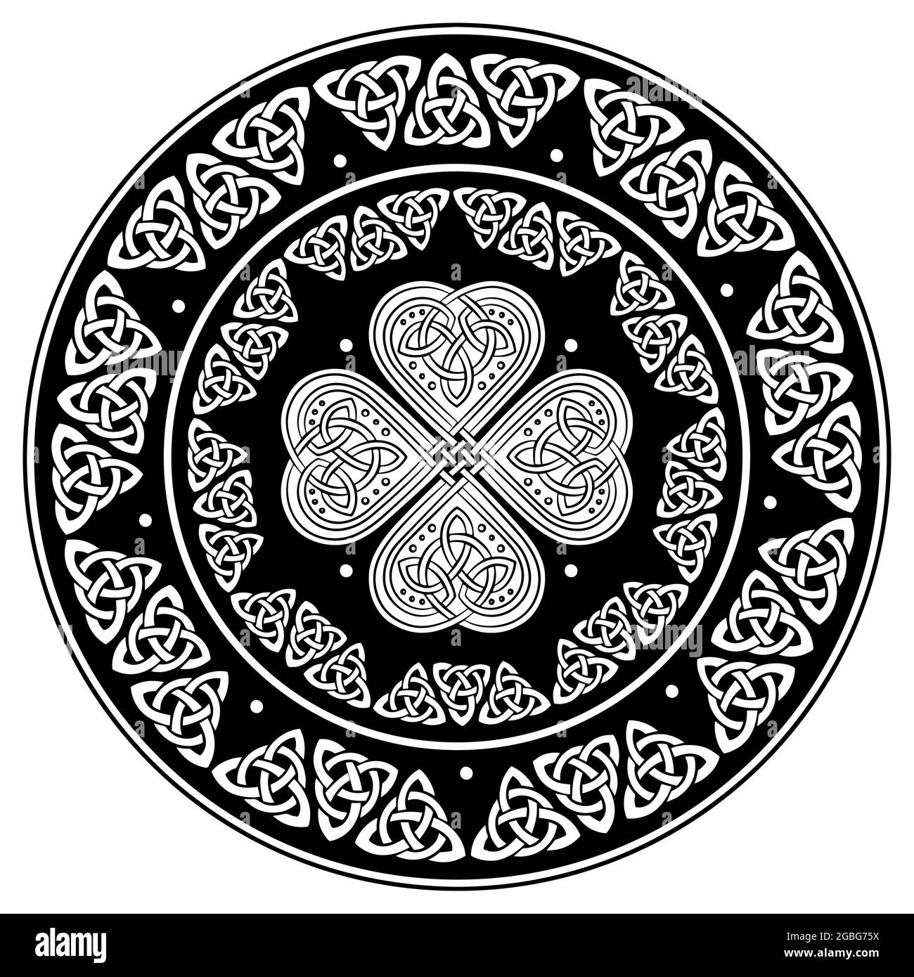 Celtic shield, decorated with a ancient European pattern Stock Vector ...