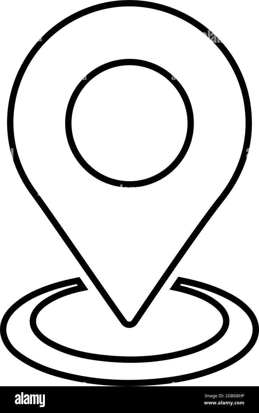 location, navigation icon - Simple editable vector EPS file Stock ...