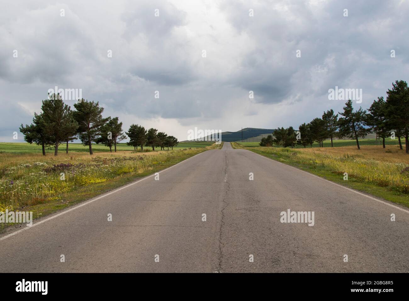 Highway and road landscape and view in Georgia, travel photo Stock ...