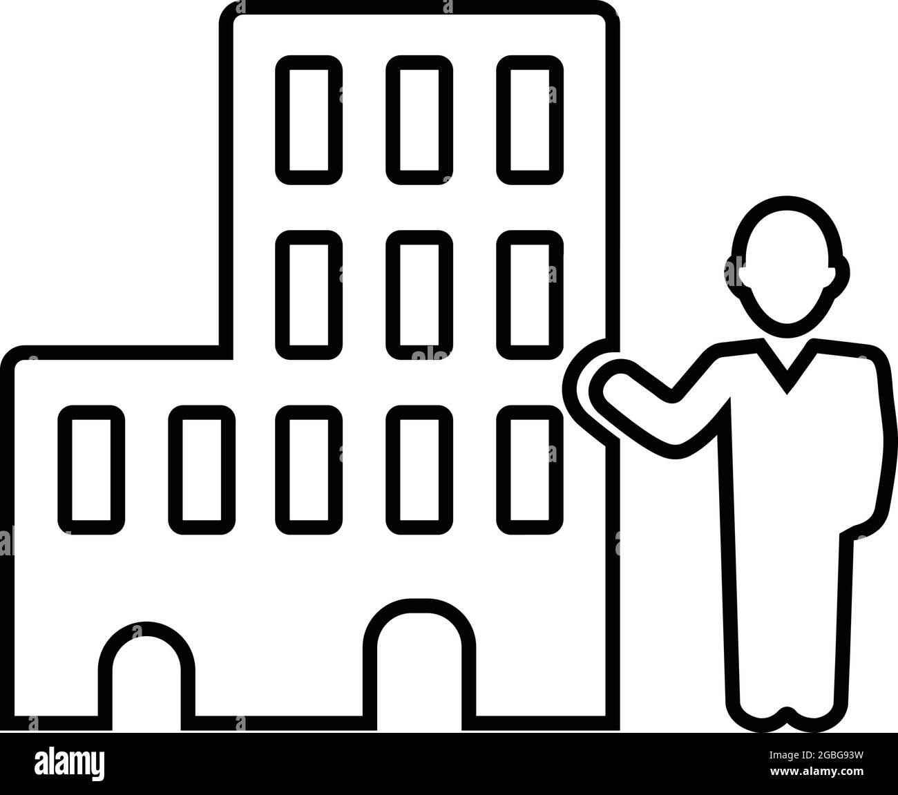 Building, manager, office icon - Use for commercial purposes, print ...