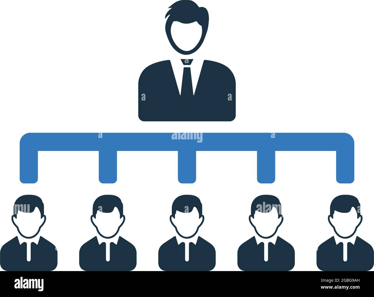 Business, hierarchy, leadership icon is isolated on white background ...