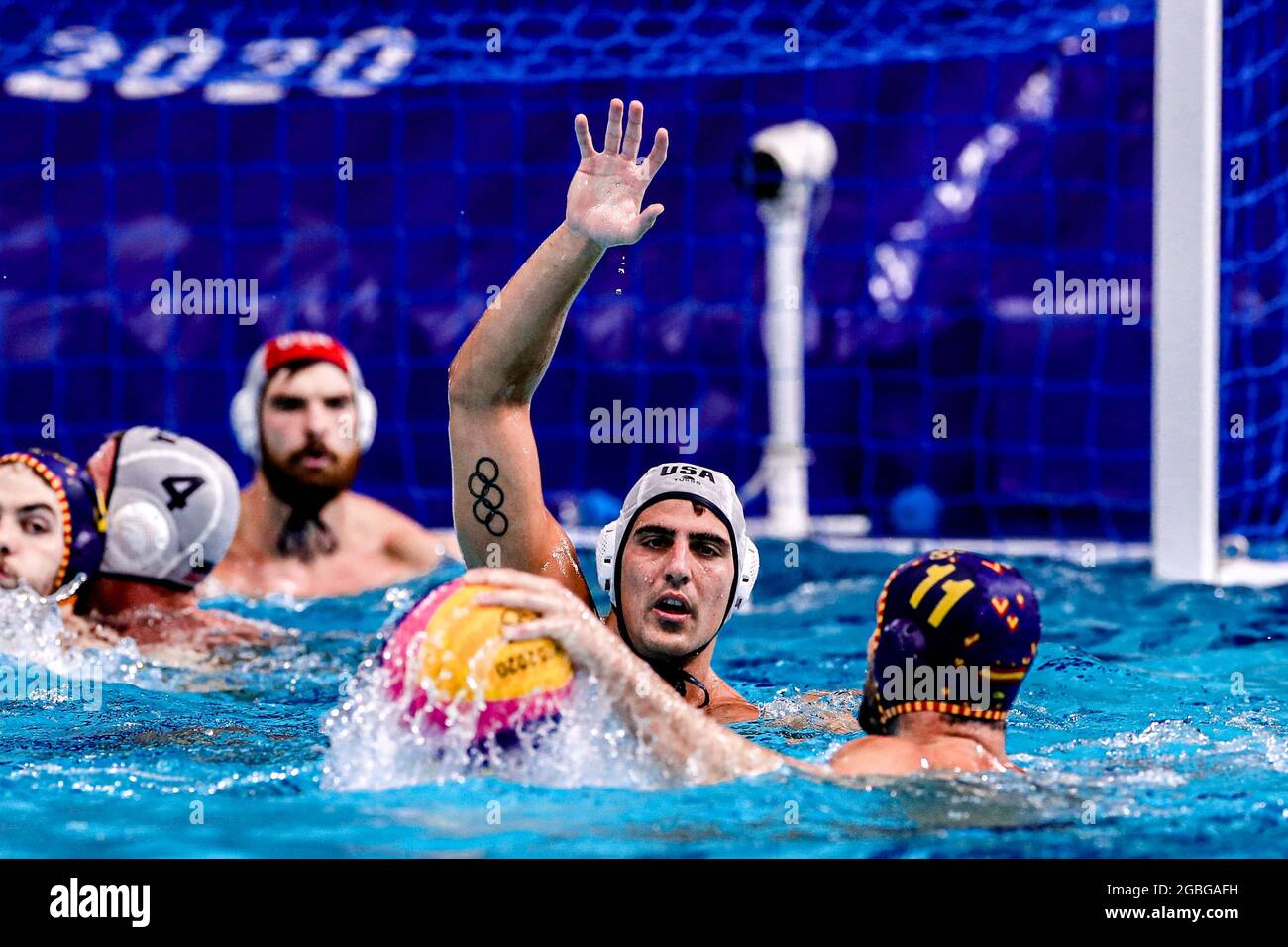 TOKYO, JAPAN - AUGUST 4: Luca Cupido of United States, Blai Mallarach ...