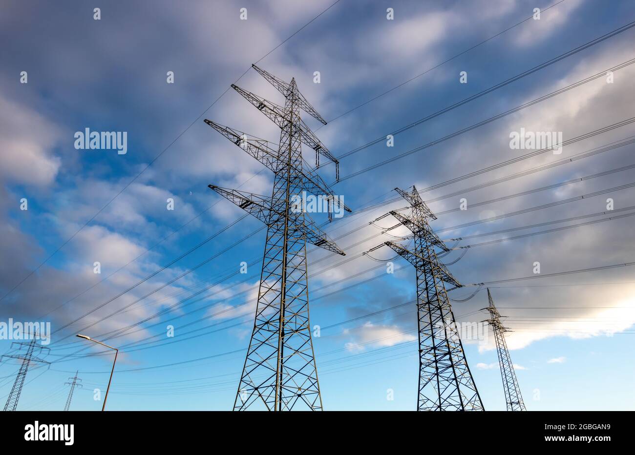 Beautiful shot electricity tower hi-res stock photography and images ...