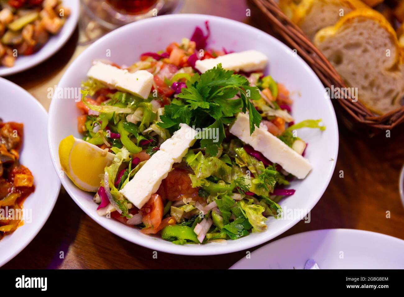 Turkish traditional choban salad Stock Photo - Alamy