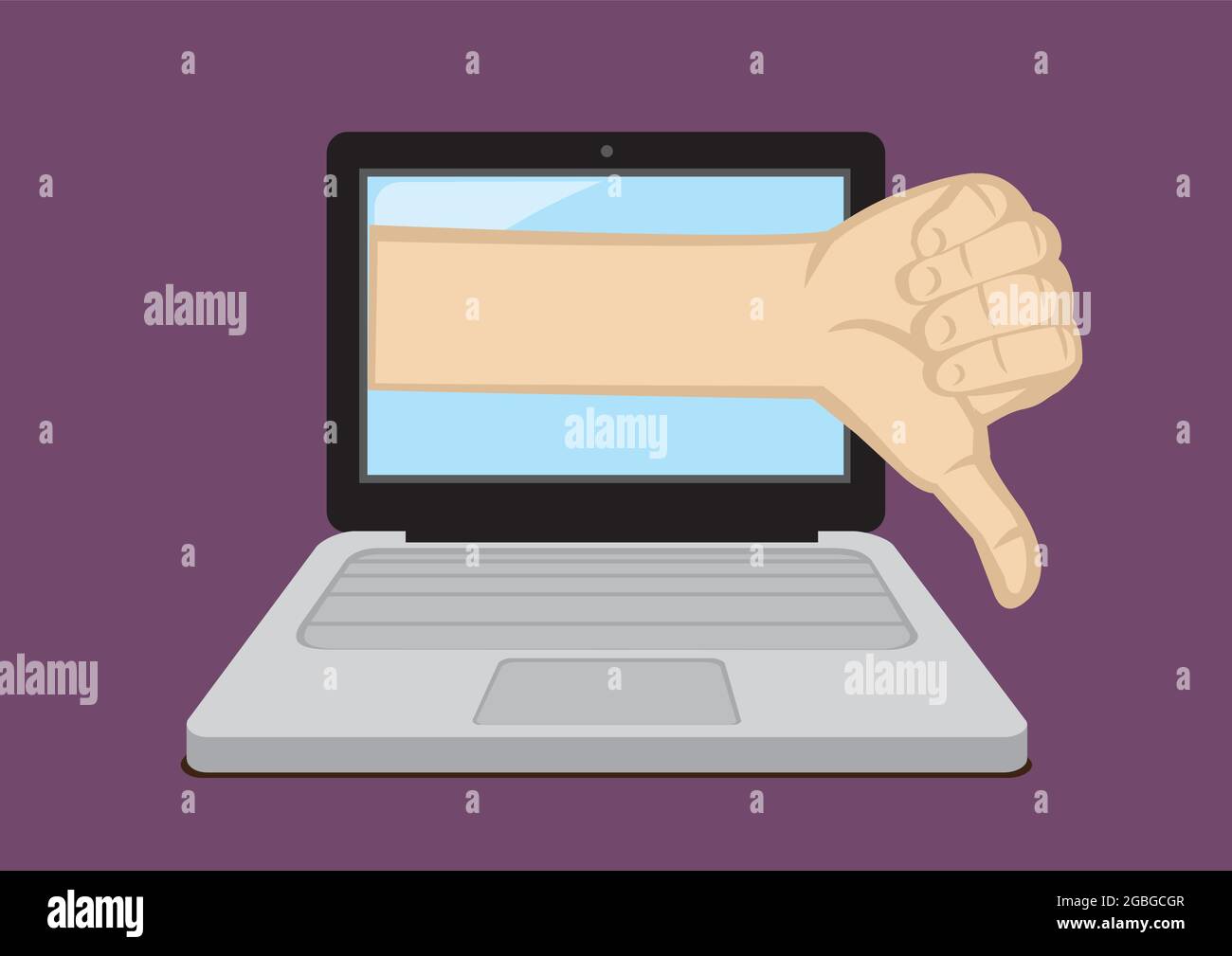 Hand coming out of computer Stock Vector Images - Alamy