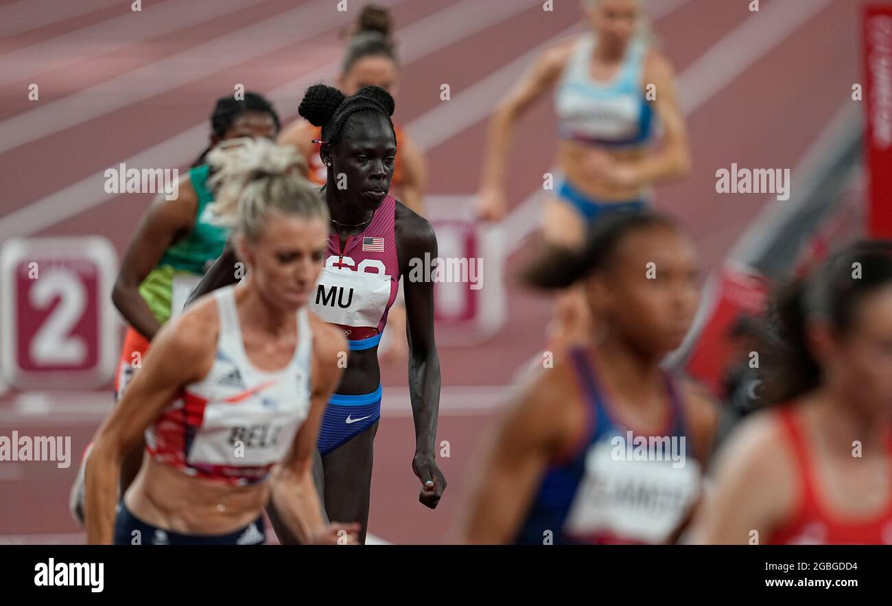 July 31, 2021: Athing Mu during 800 meter for women at the Tokyo ... July 31, 2021: Athing Mu during 800 meter for women at the Tokyo ...