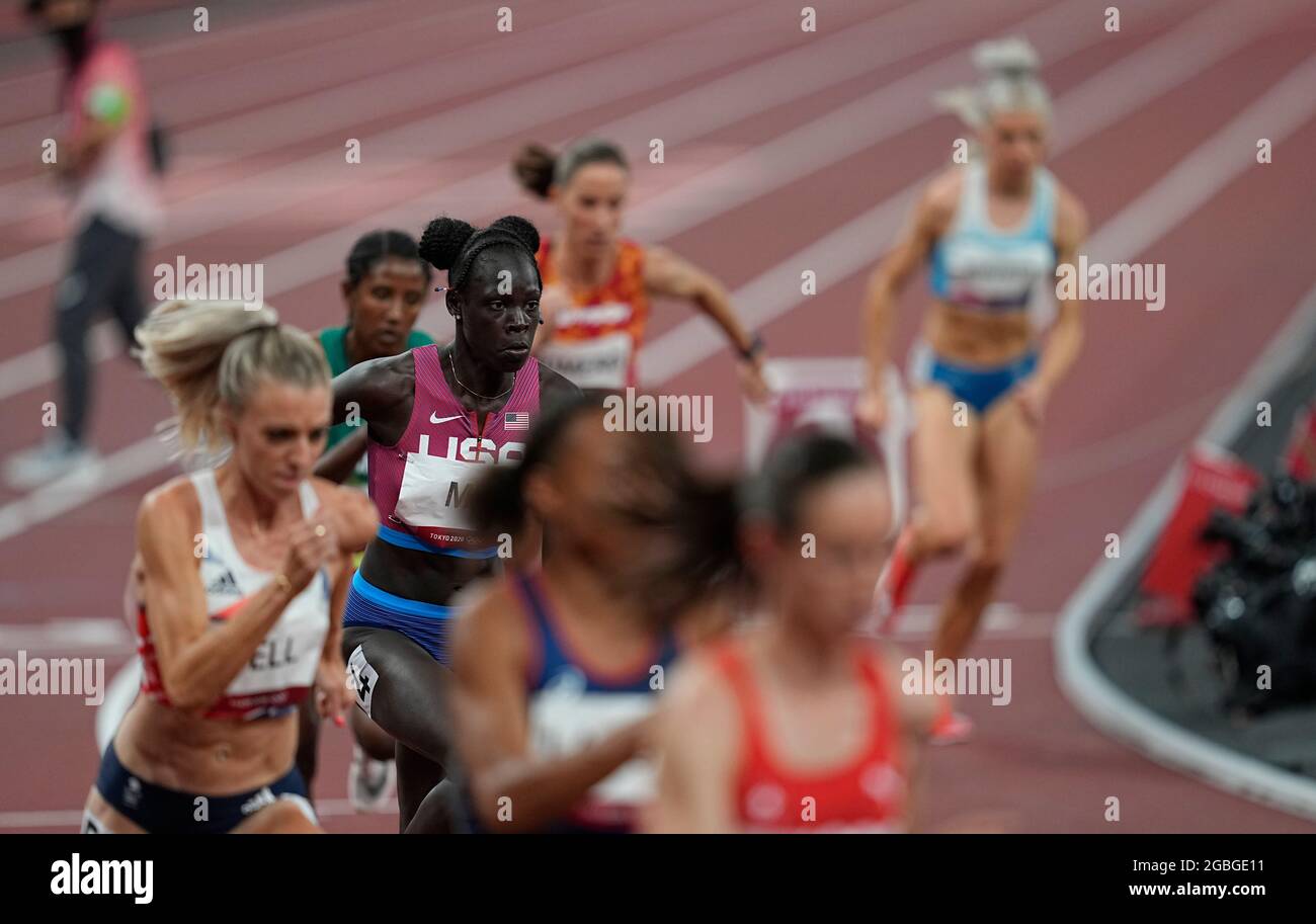 July 31, 2021: Athing Mu during 800 meter for women at the Tokyo ... July 31, 2021: Athing Mu during 800 meter for women at the Tokyo ...