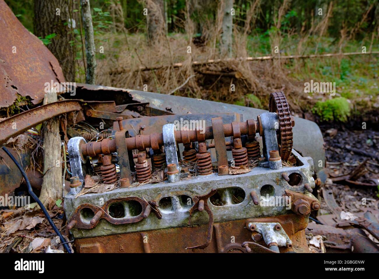 Vintage car accident in farm hi-res stock photography and images - Alamy