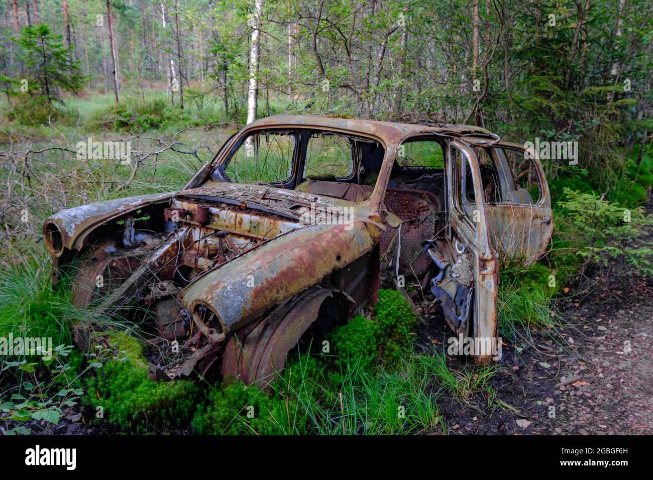 ar junkyard near ryd in sweden Stock Photo - Alamy