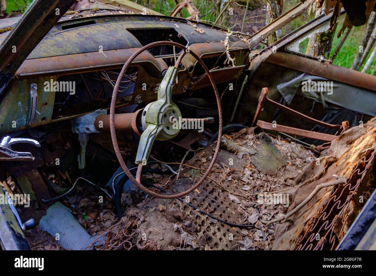 ar junkyard near ryd in sweden Stock Photo - Alamy