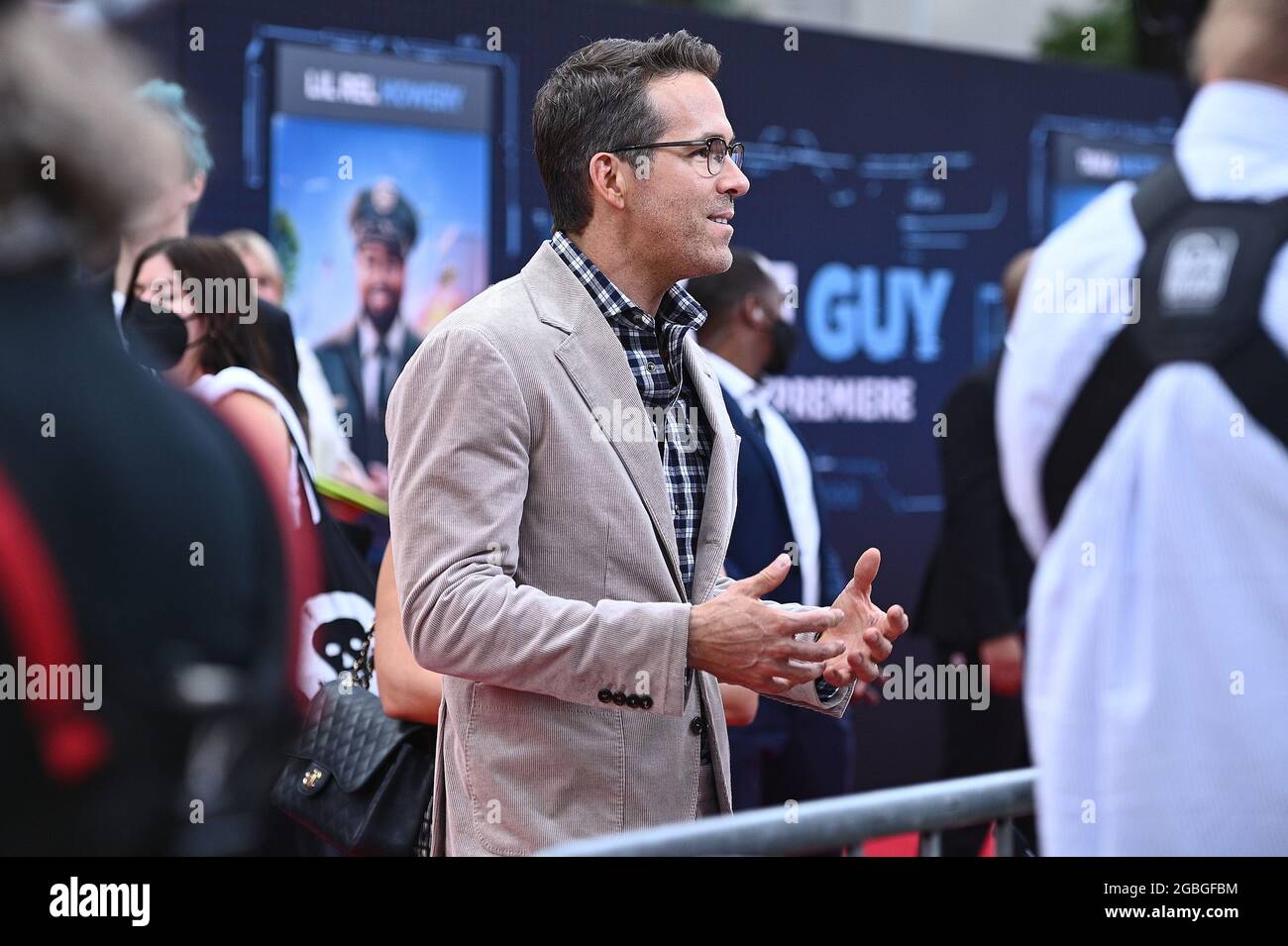 New York, US, 03/08/2021, Actor Ryan Reynold attends the "Free Guy" New ...