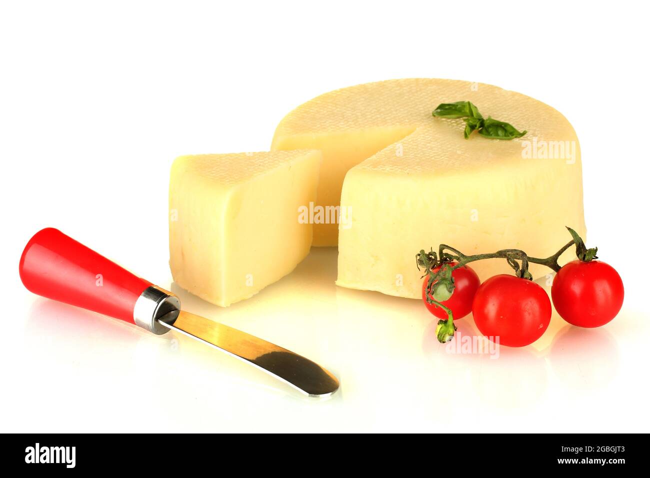 sliced mozzarella cheese with vegetables isolated on white Stock Photo ...