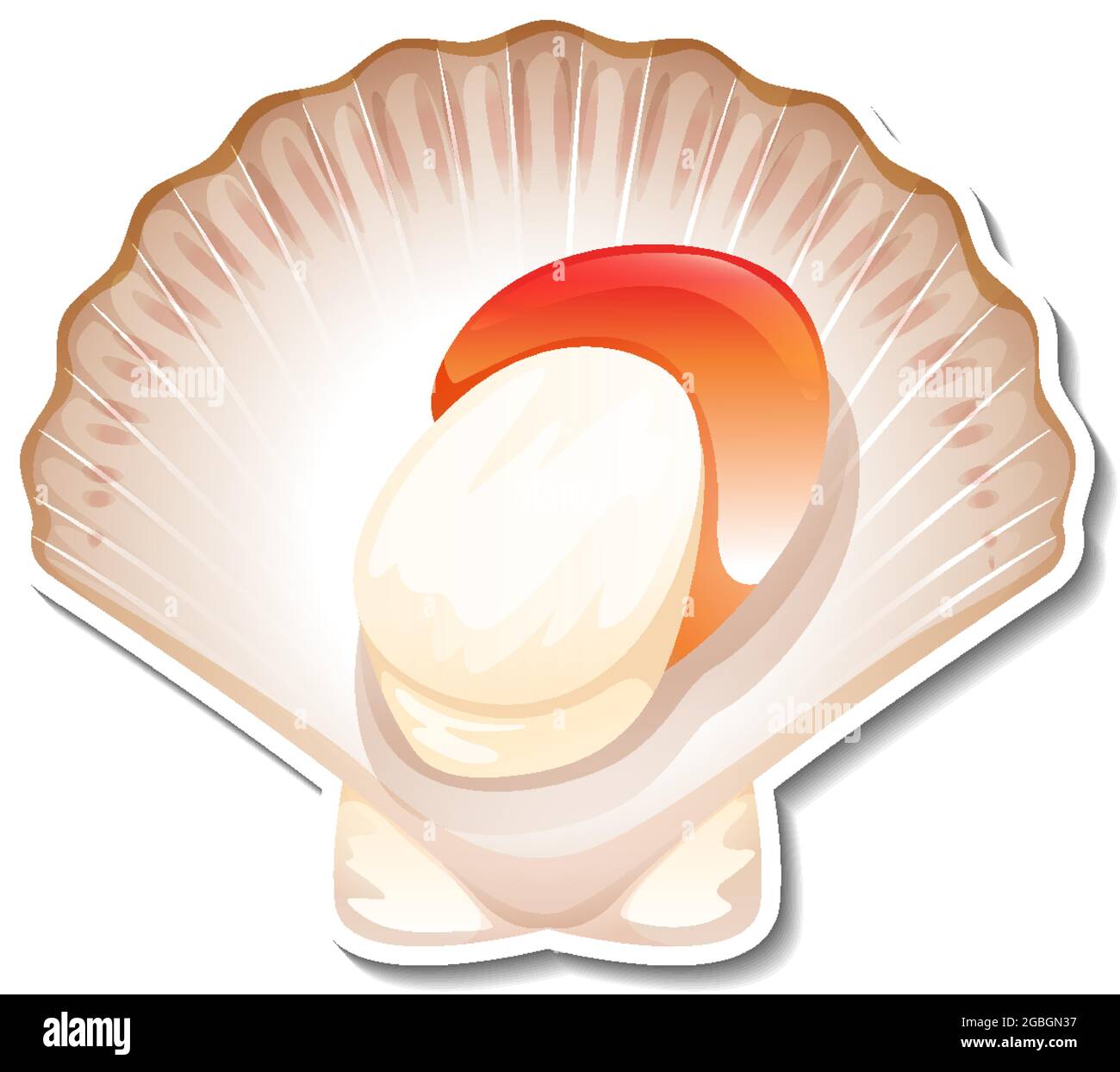 Scallop shell badge hi-res stock photography and images - Alamy