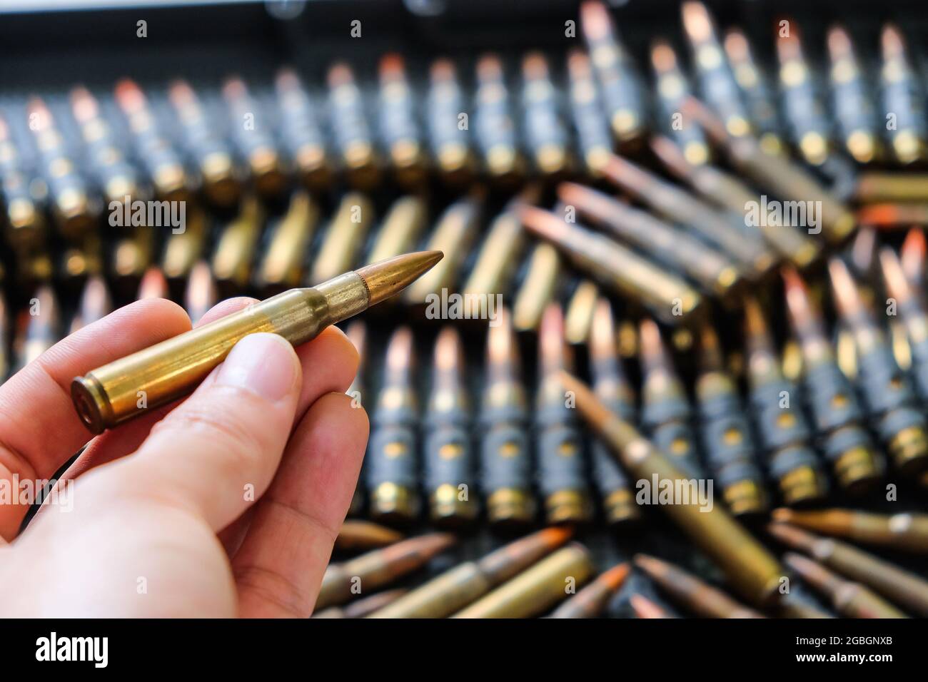 Close up Image of Rifle Bullets Stock Photo - Alamy