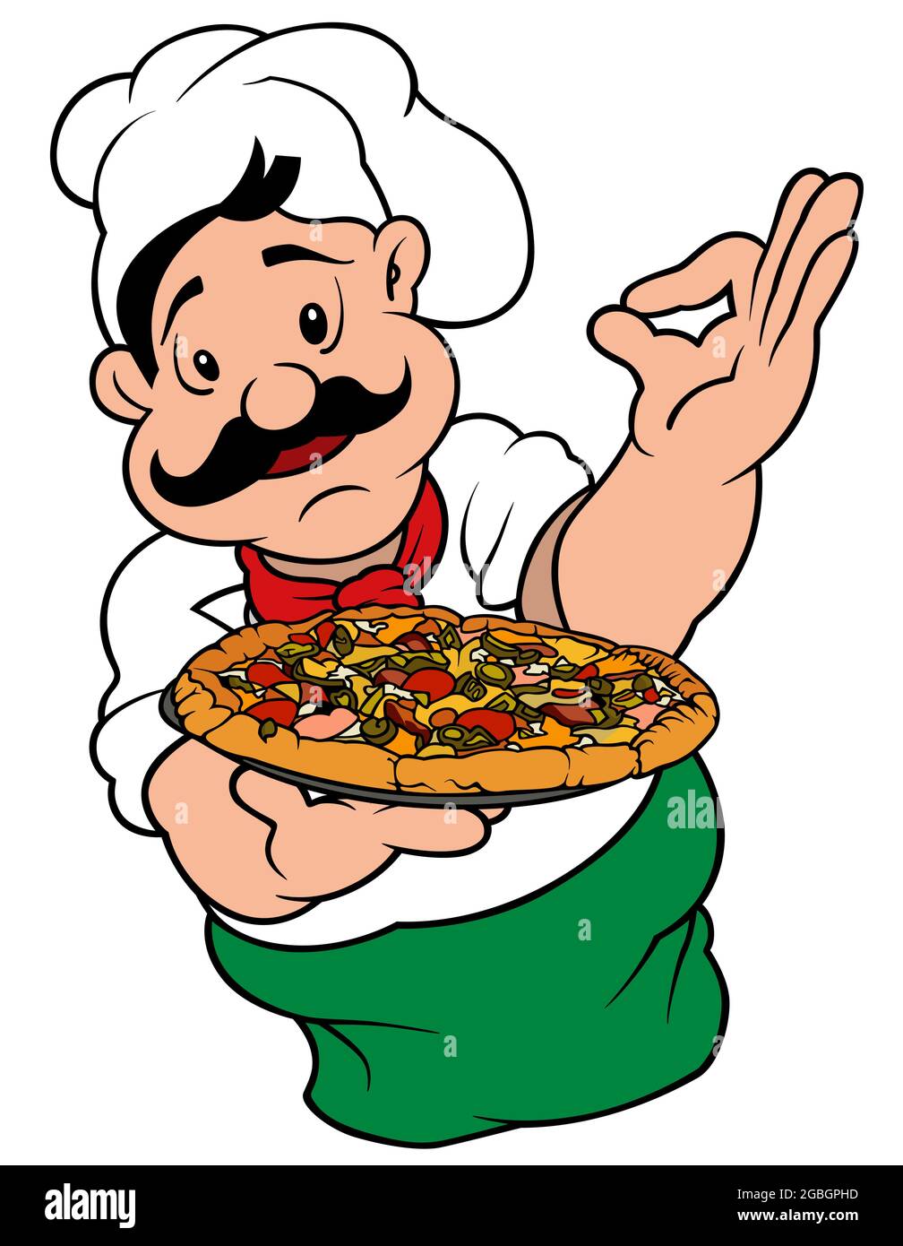 Pizza Chef Character Stock Vector Image & Art - Alamy