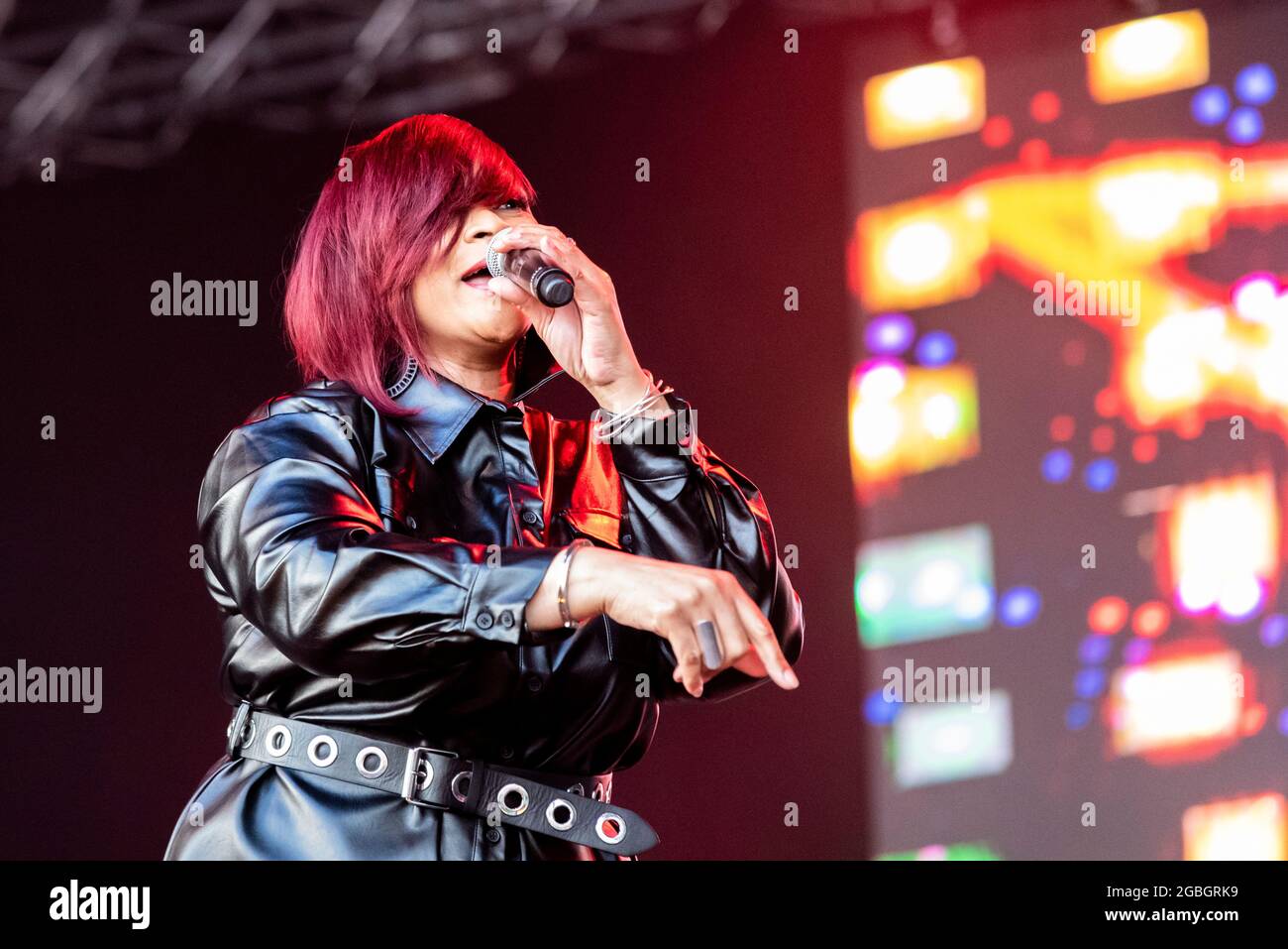 Gabrielle singer, performing at Fantasia music festival in Maldon ...