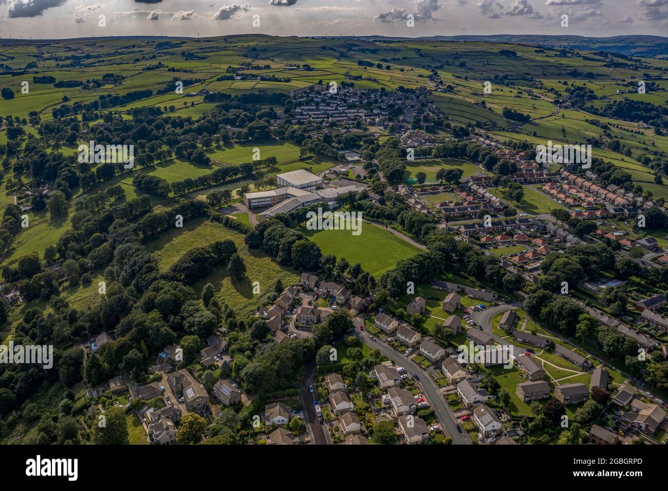 Sowerby Bridge Halifax West Yorkshire Drone Aerial Air Nestle Train ...