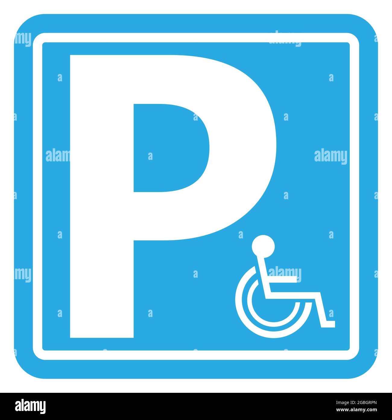 Disabled Parking Background. Wheelchair Blue Sign. Handicapped Icon Set ...