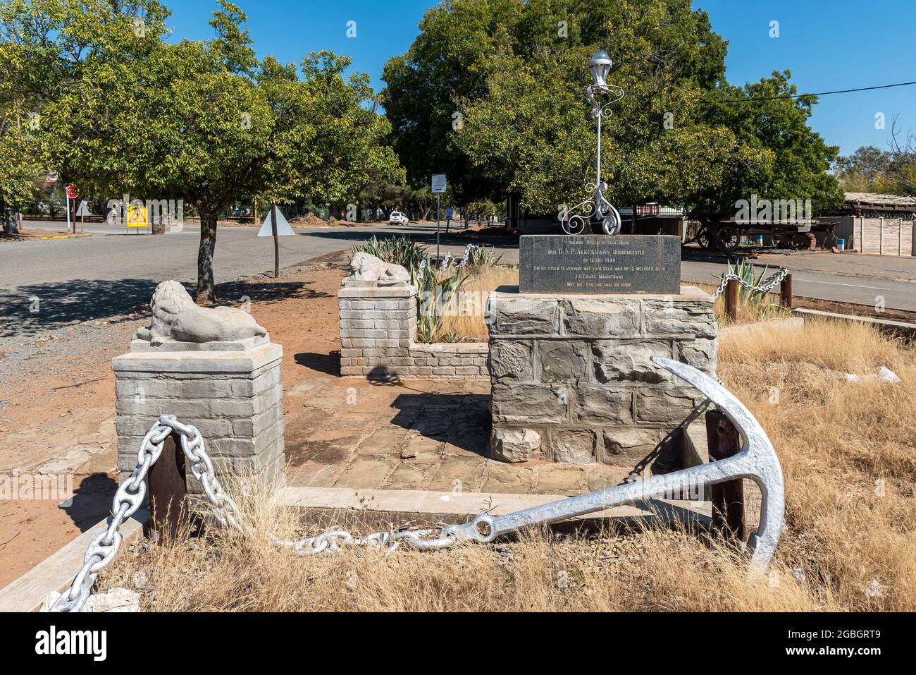 ALIWAL NORTH, SOUTH AFRICA - APRIL 23, 2021: Centenary stone ...