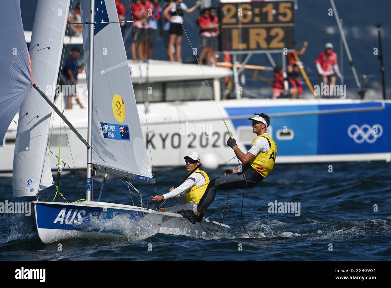 Kanagawa, Japan. 4th Aug, 2021. Mathew Belcher/Will Ryan (R) of ...