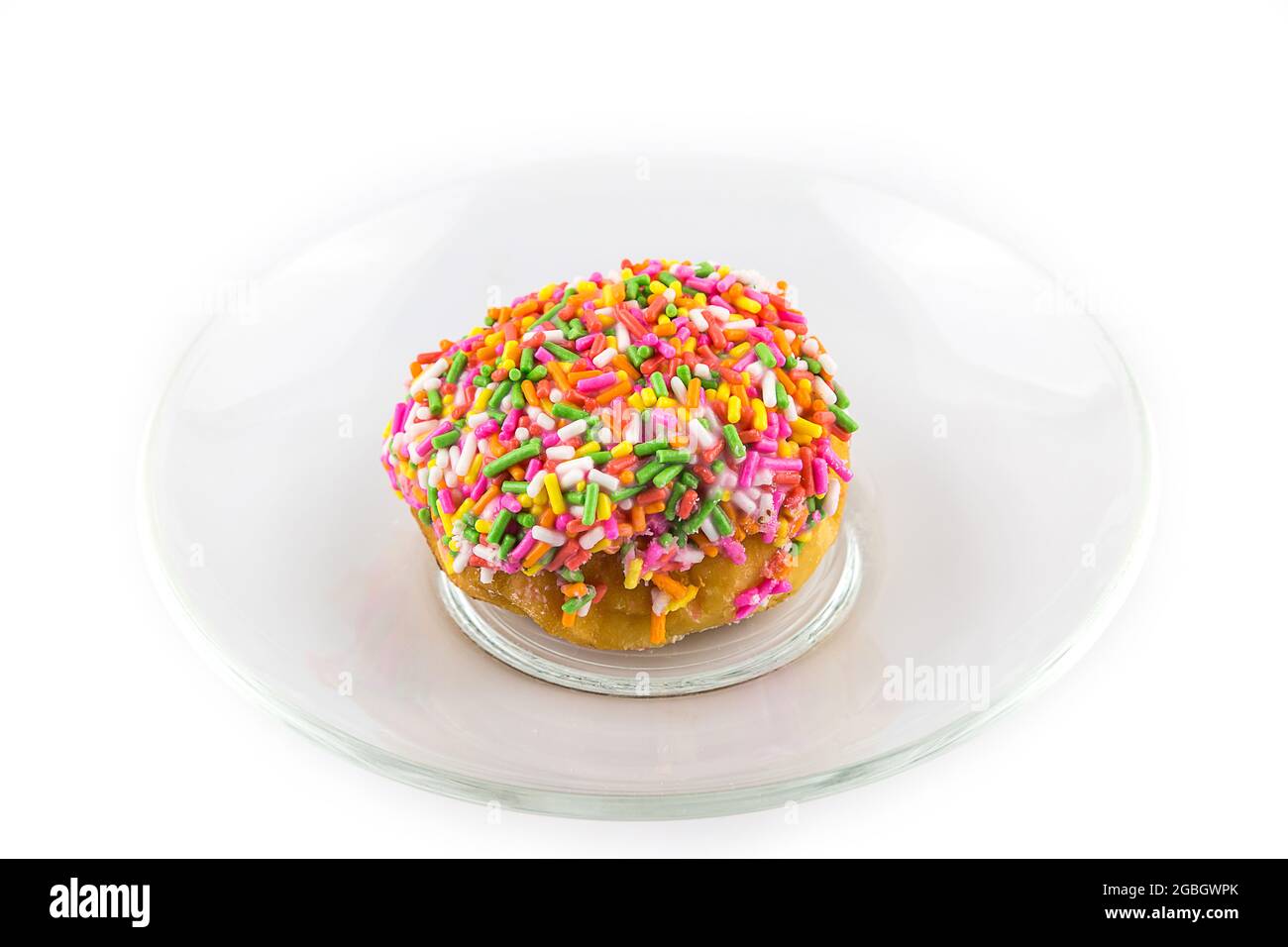 Delicious Donut with Sprinkles Isolated on White Background Stock Photo - Alamy