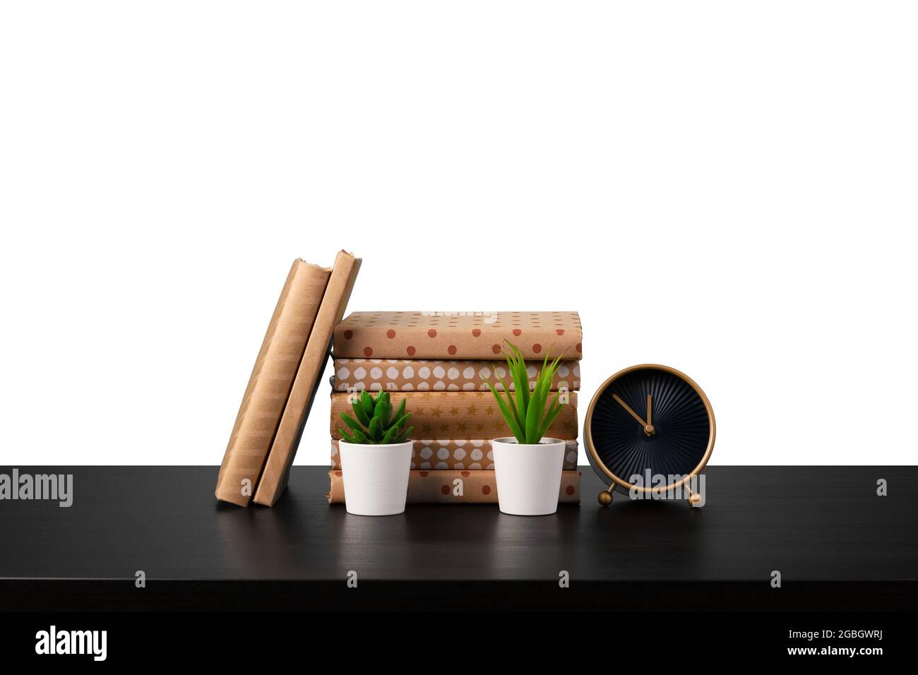 Stack of books and alarm clock, time to read concept Stock Photo - Alamy