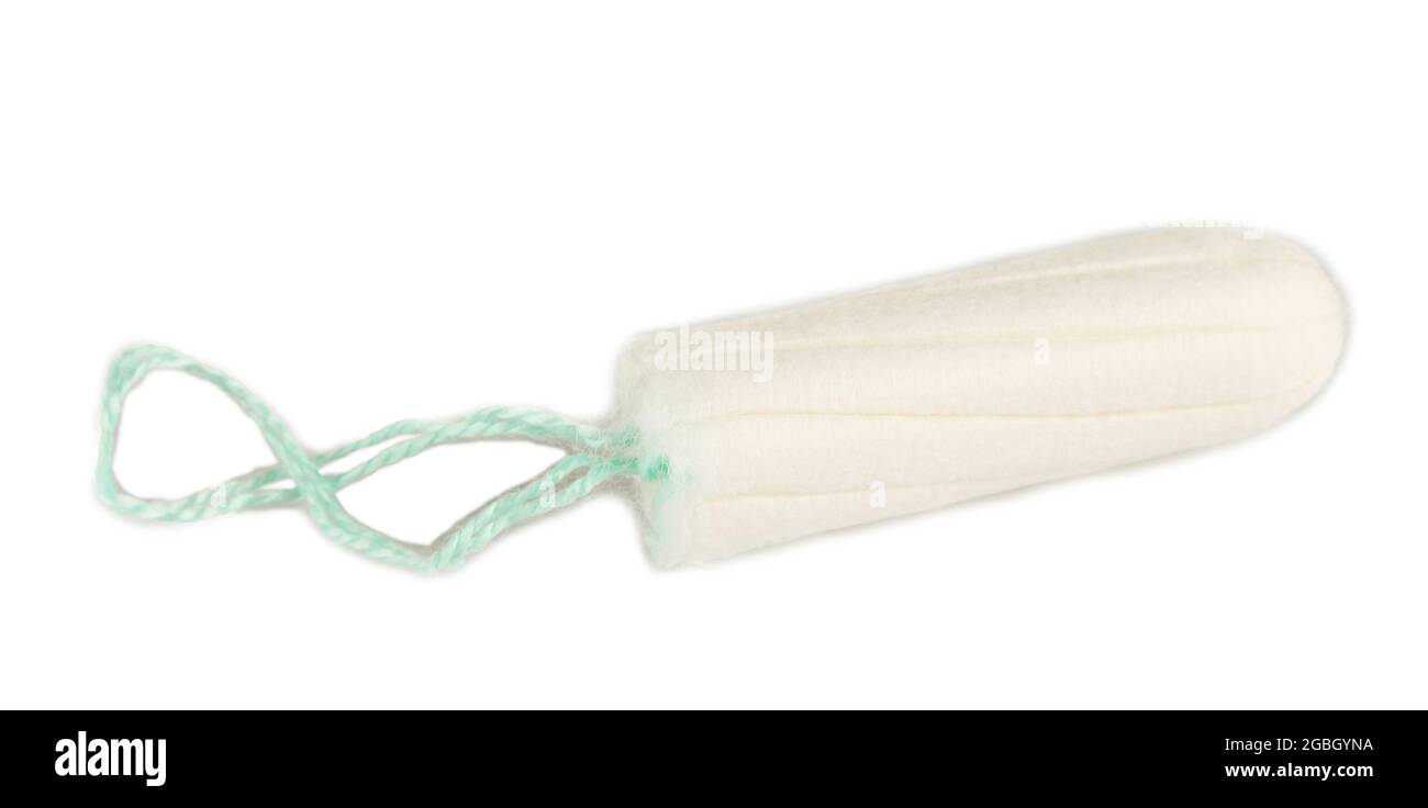 cotton tampon isolated on white Stock Photo - Alamy