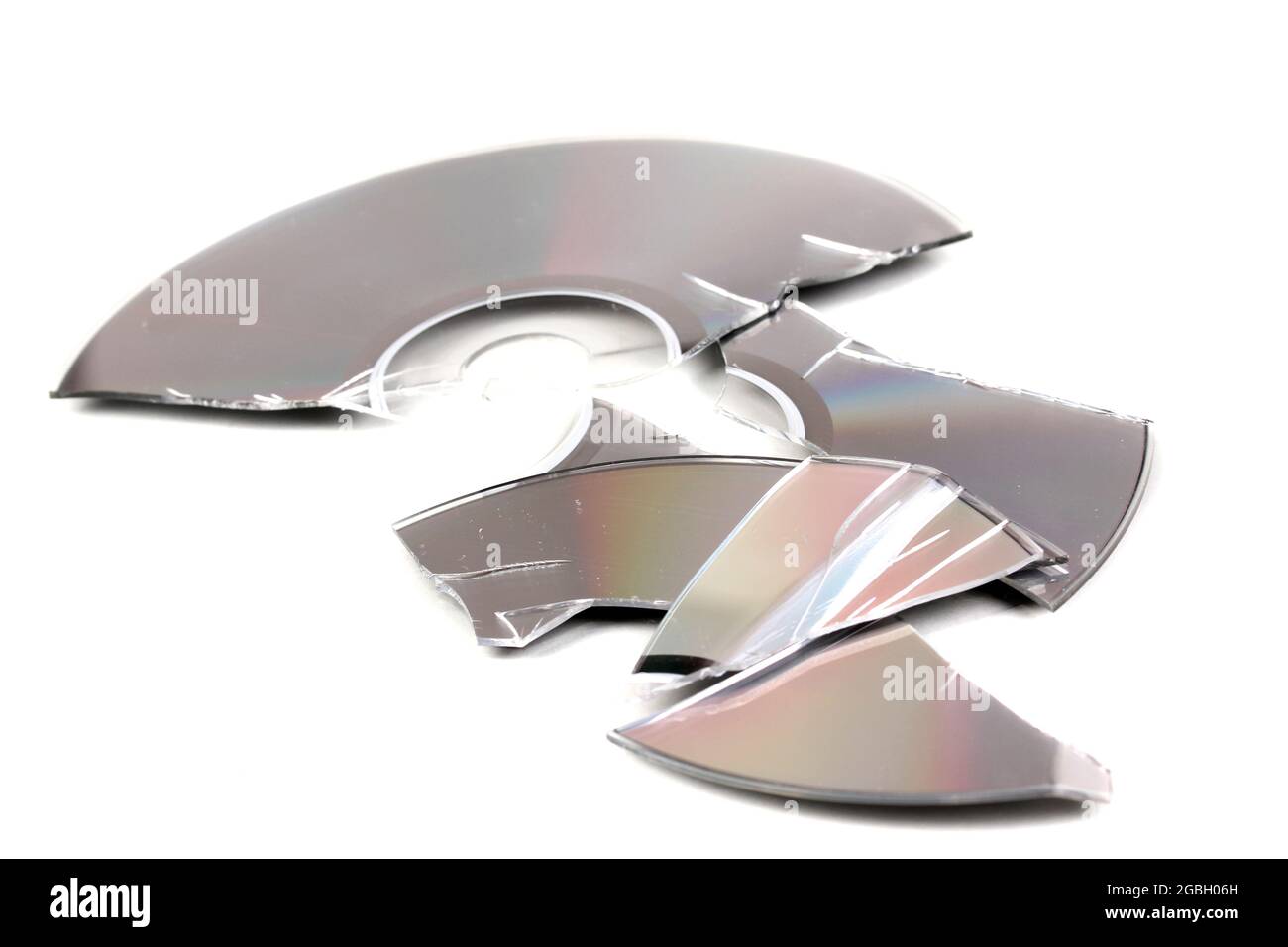 Broken disk with information isolated on white Stock Photo - Alamy