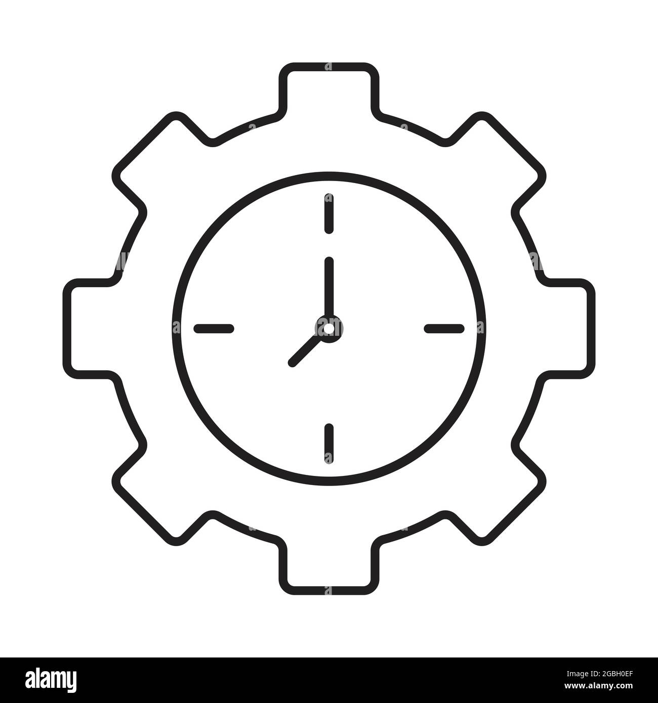 Gear with time icon vector for your web site design, logo, app, UI ...